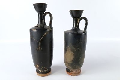 Lot 204 - Pair of Greek Attica Black Glazed Oil Jug Antiquities ...