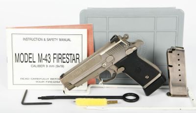 Lot 1167 – Star Arms M43 Firestar Semi Auto Pistol 9MM – Brand Used Works