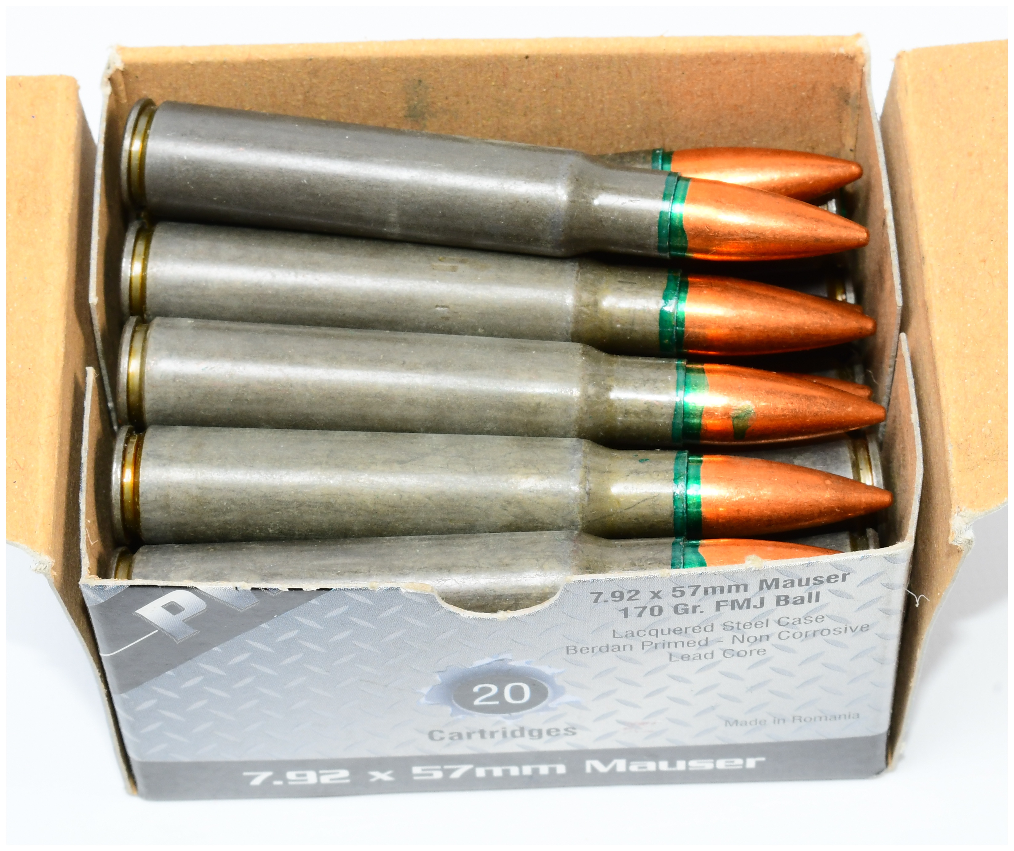 Lot 1475 – 20 Rounds of FedArm Sporting Cartridges 7.92 x 57mm Mauser ...