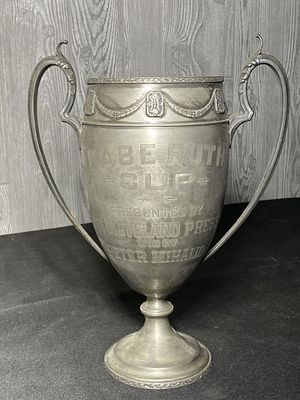 Lot 13 - Rare Baseball Trophy - Babe Ruth Cup - Cleveland Press -Peter ...