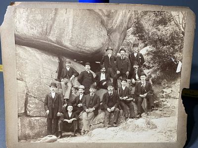 Lot 997 - Group portrait men at Gettysburg Battlefield | Burns Auction ...
