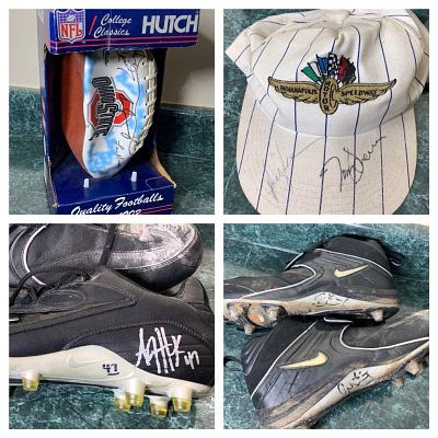 Lot 742 - Autographed Ohio State Football, AJ Hawk Cleats, Cie Grant ...