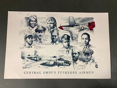 Lot 8438 - Vintage Central Ohio Tuskegee Airmen Print with Signatures ...