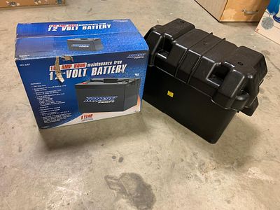 Lot 11271 - New In Box 10 Amp 12 Volt Barracuda Battery and Plastic Container | Burns Auction ...