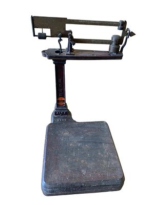 Lot 14615 - Antique Howe Scale 22" high x 12" wide | Burns Auction ...