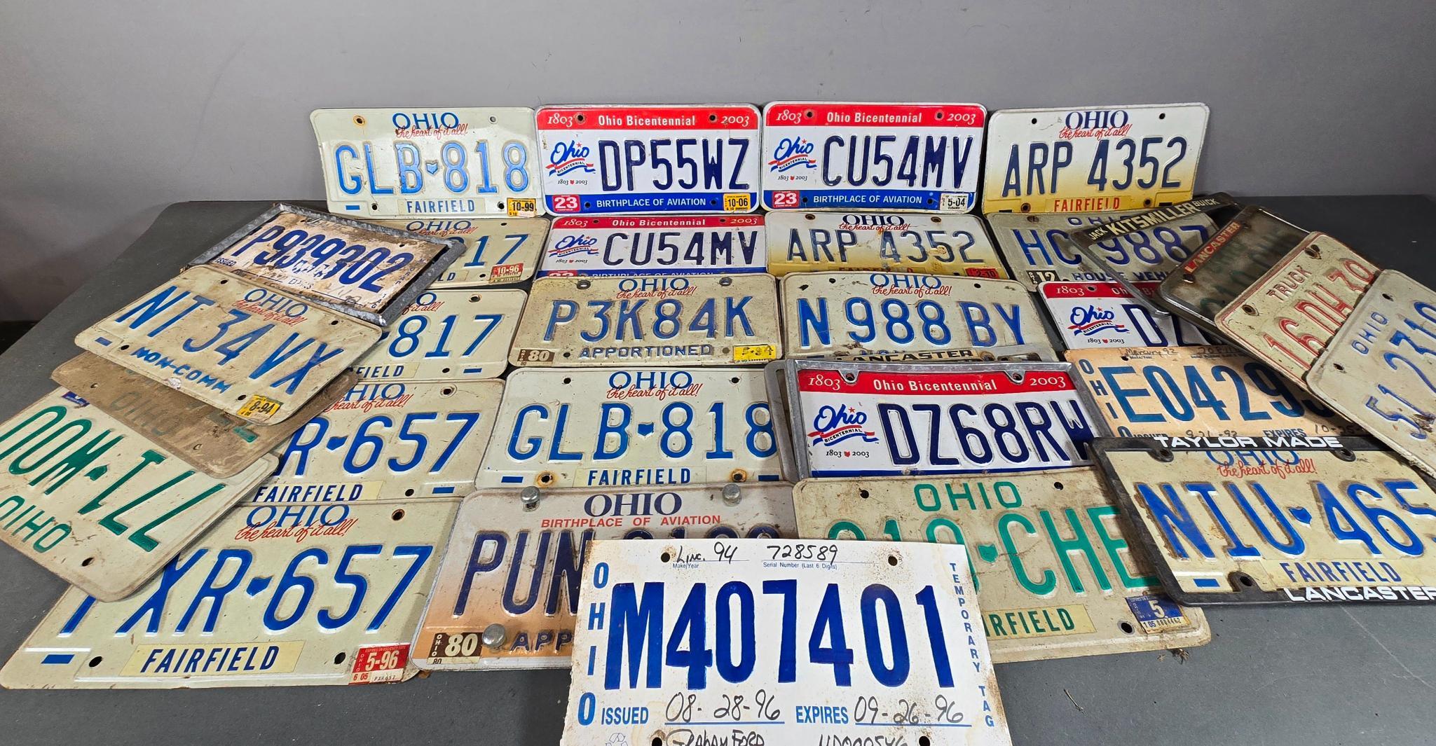 Lot 17191 - Group Lot of Vintage License Plates | Burns Auction & Appraisal