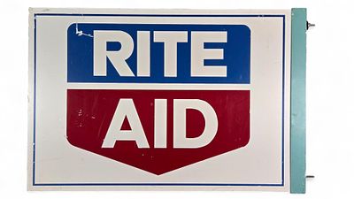 Lot 16274 - Vintage Rite Aid Double Sided Flange Sign | Burns Auction ...