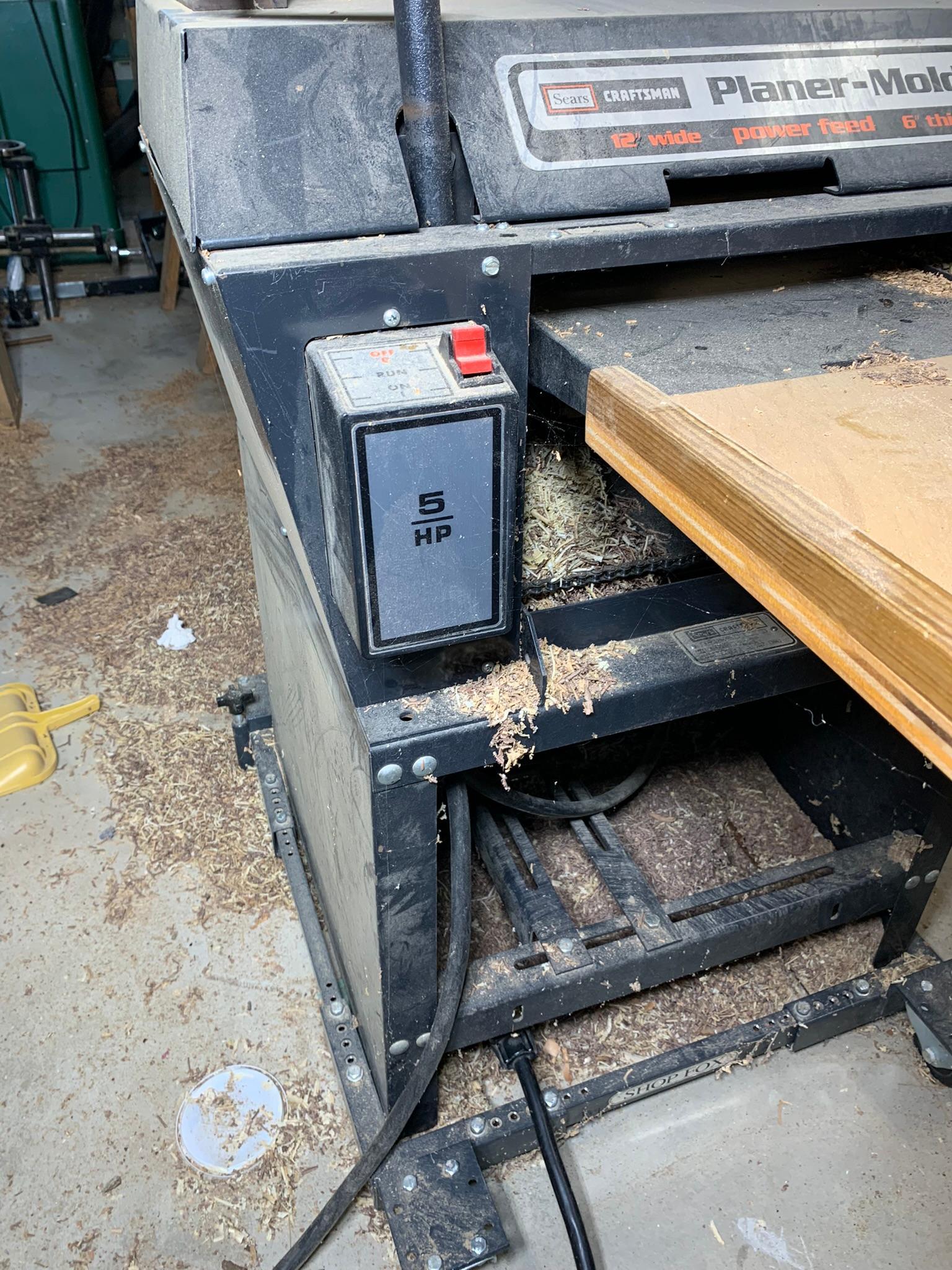 Lot 2186 - Sears Craftsman 5 HP Planer-Molder | Burns Auction & Appraisal