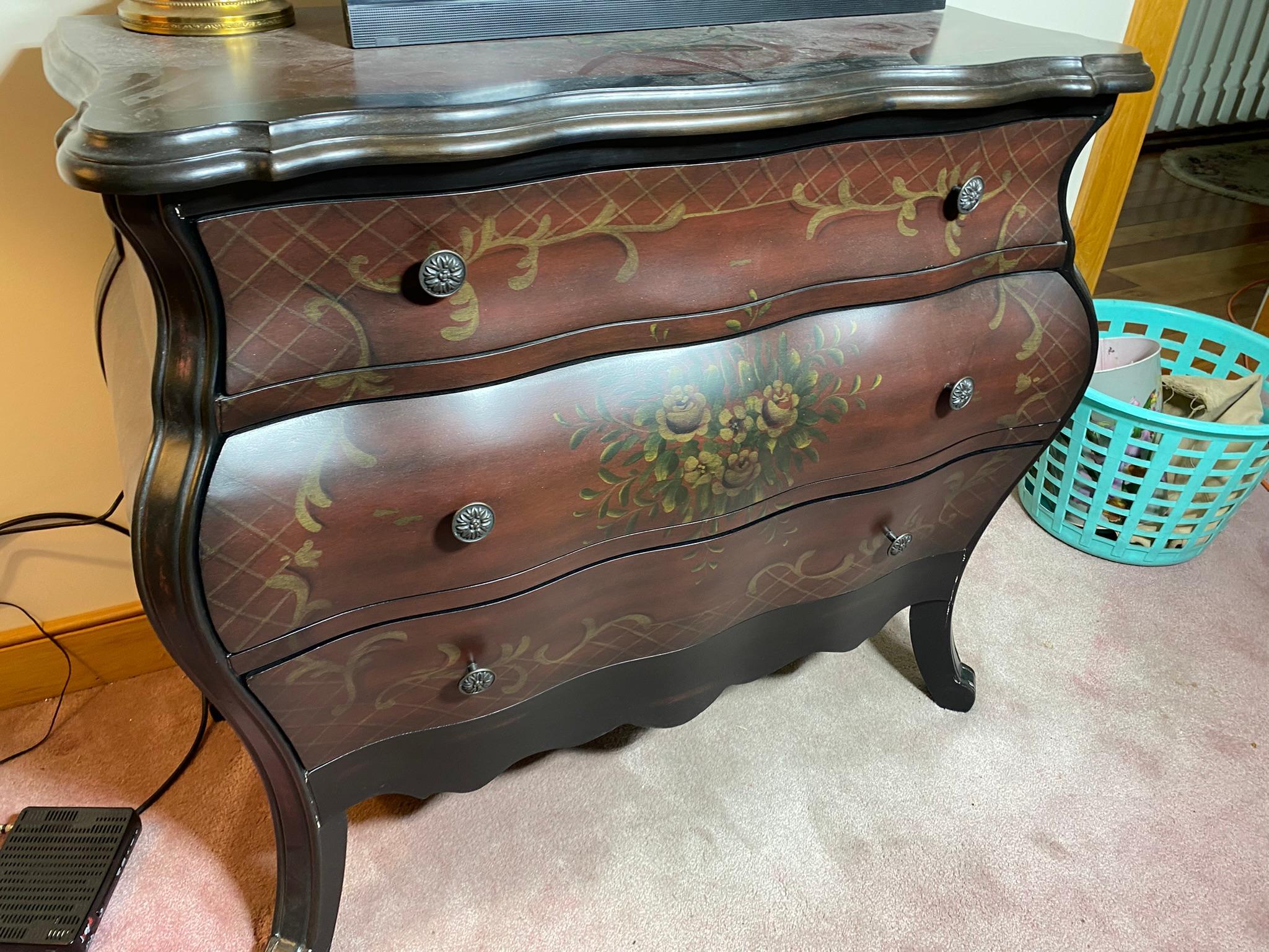 Lot 2204 - Vintage Bombay Style Dresser, Candlestick with Holder, LG ...