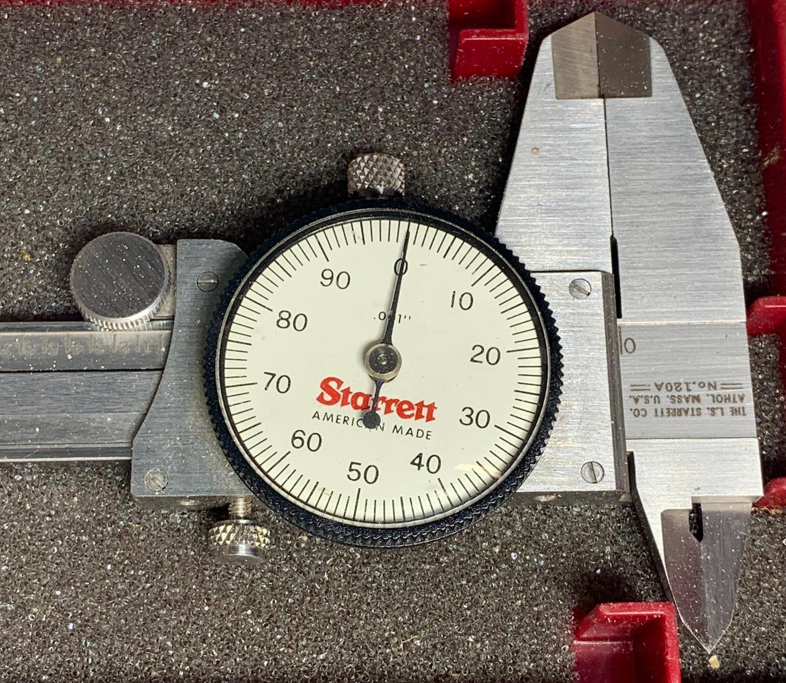 Lot 3026 - Vintage Starrett No. 120A Dial Micrometer with Case | Burns ...
