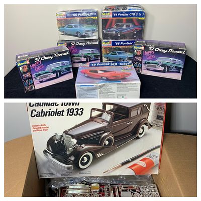 Lot 3106 - Group Lot of Vintage Revell Classic Cars Plastic Model Kits ...