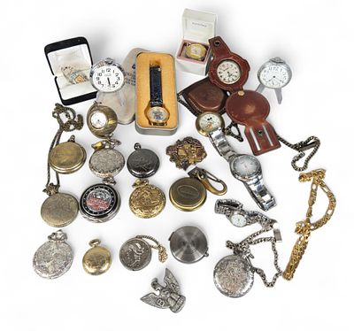 Lot 22633 - Assorted Timepieces & Collectibles Lot - Vintage Pocket ...