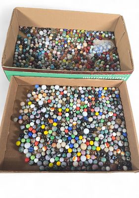 Lot 24767 - Large Lot of Marbles - Assorted Sizes and Colors, Some UV ...