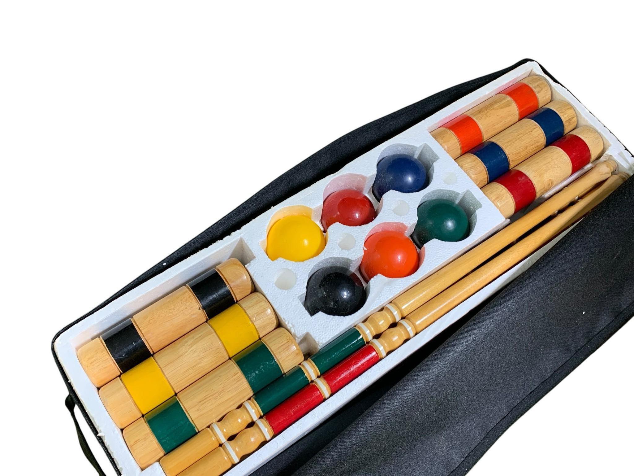 Lot 1063 - Wilson Croquet Set - Multi-Color Mallets, Balls, Portable ...