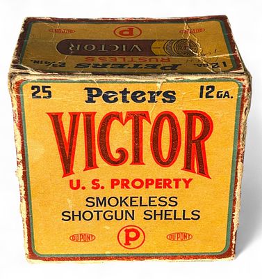 Lot 26124 - Vintage Peters Victor U.S. Property 12 Gauge Shotgun Shell ...