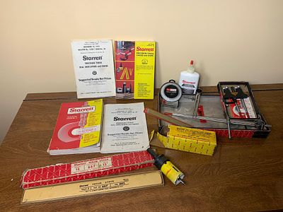 Lot 216 - Starrett Precision Tools & Gages Lot - Angle Finder, Hole Saw ...