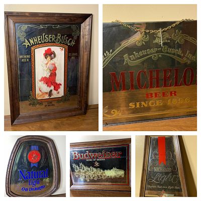 Lot 223 - Anheuser-Busch Vintage Beer Mirrors/Signs - Michelob ...
