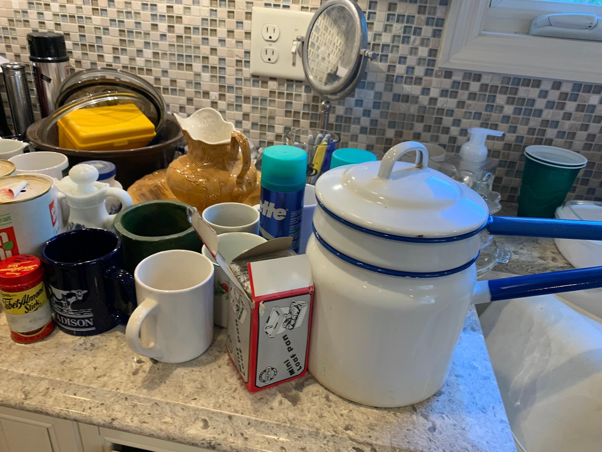Lot 232 - Assorted Home & Kitchen Collection - Cookware, Dining Chairs ...