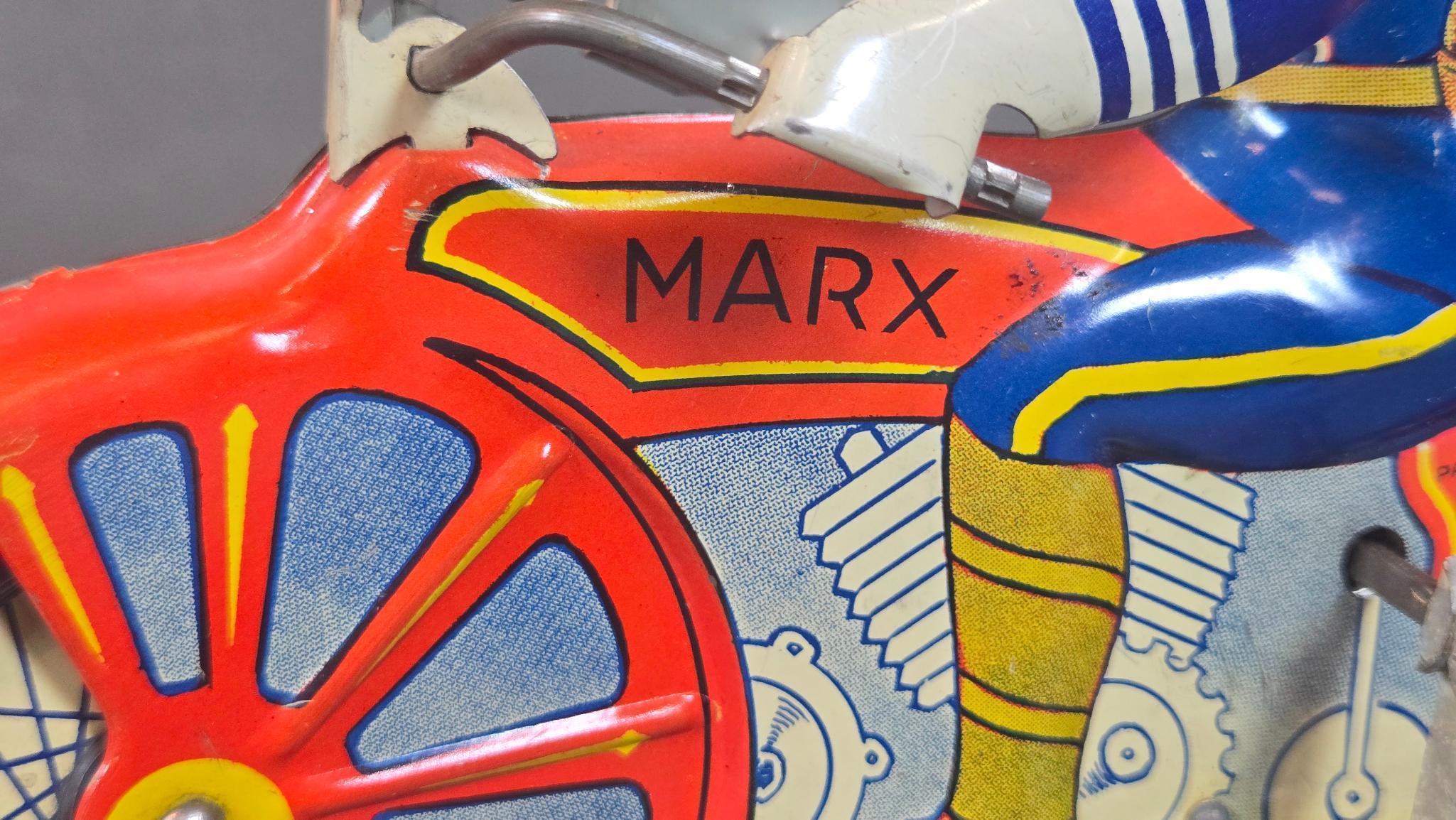 Lot 28023 - Vintage Marx Lithographed Tinplate Windup Motorcycle Cop ...