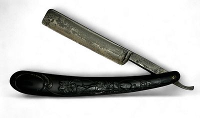 Lot 28328 - Vintage Straight Razor with Parrots - F.A. Clauberg ...
