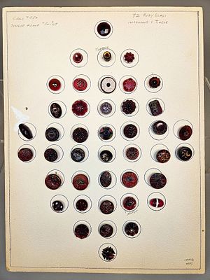 Lot 32018 - A group of Vintage Ruby Glass Buttons, Including Tingue ...