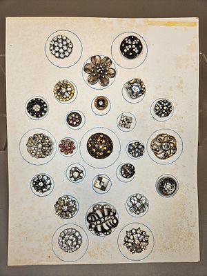 Lot 32053 - A Collection of Vintage Rhinestone Embellished Buttons ...