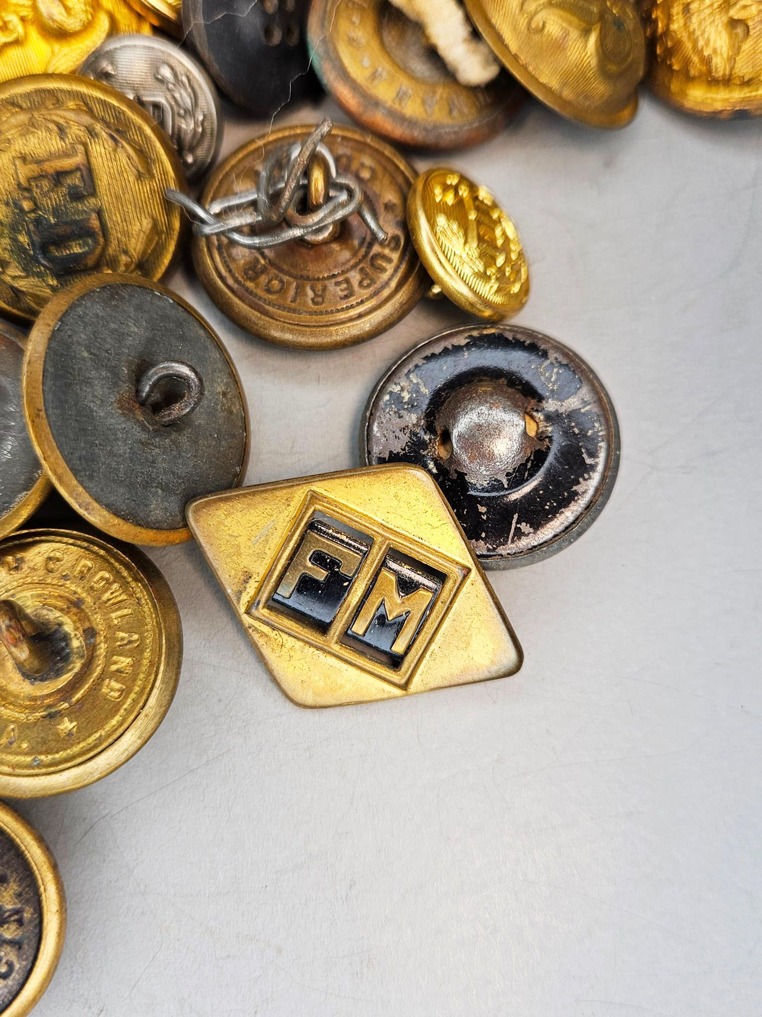 Lot 32156 - A Cigar Box Full of Antique and Vintage Military Uniform Buttons | Burns Auction ...