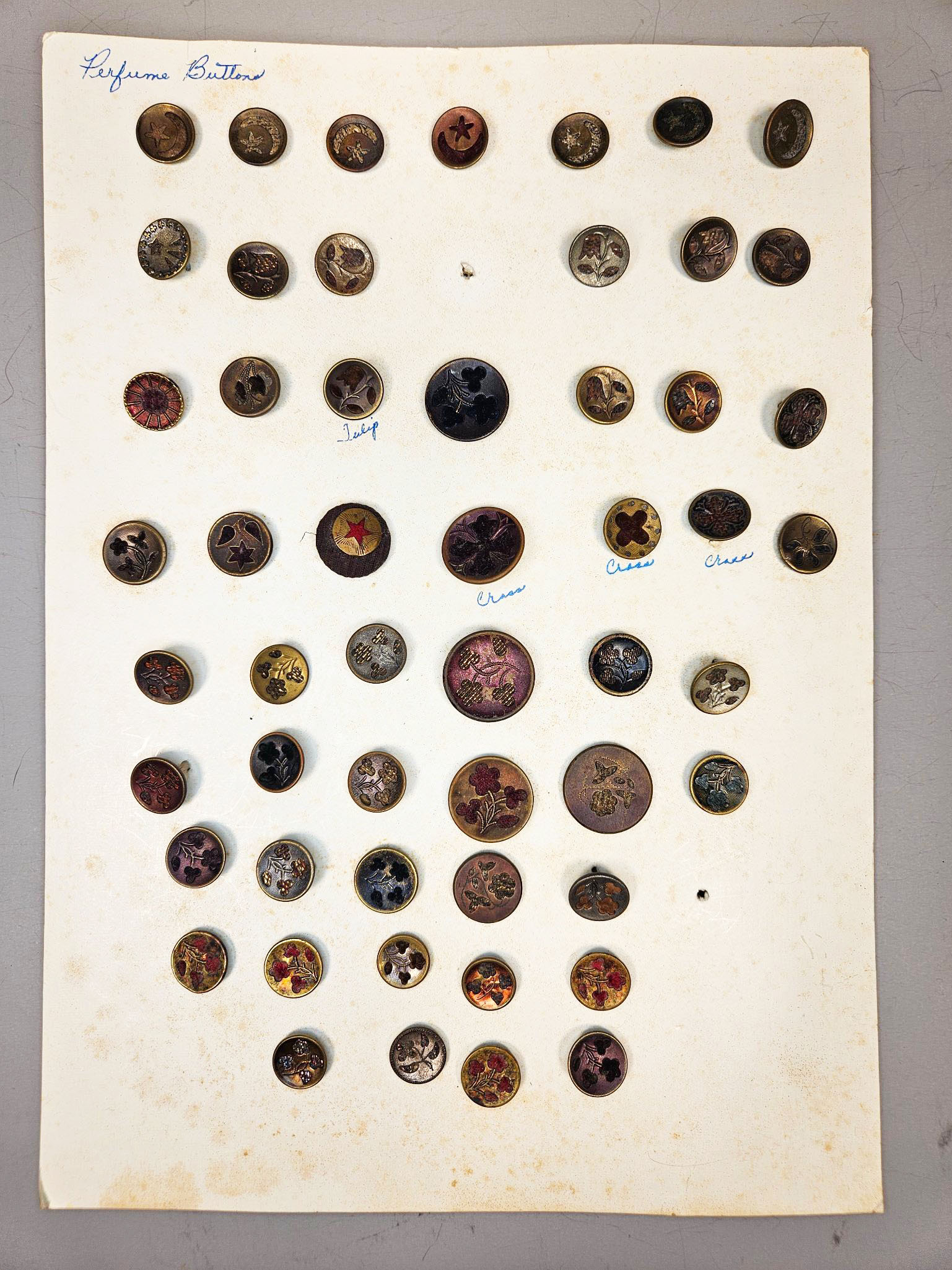 Lot 33239 - A Collection of Antique and Vintage Buttons, Mounted on ...