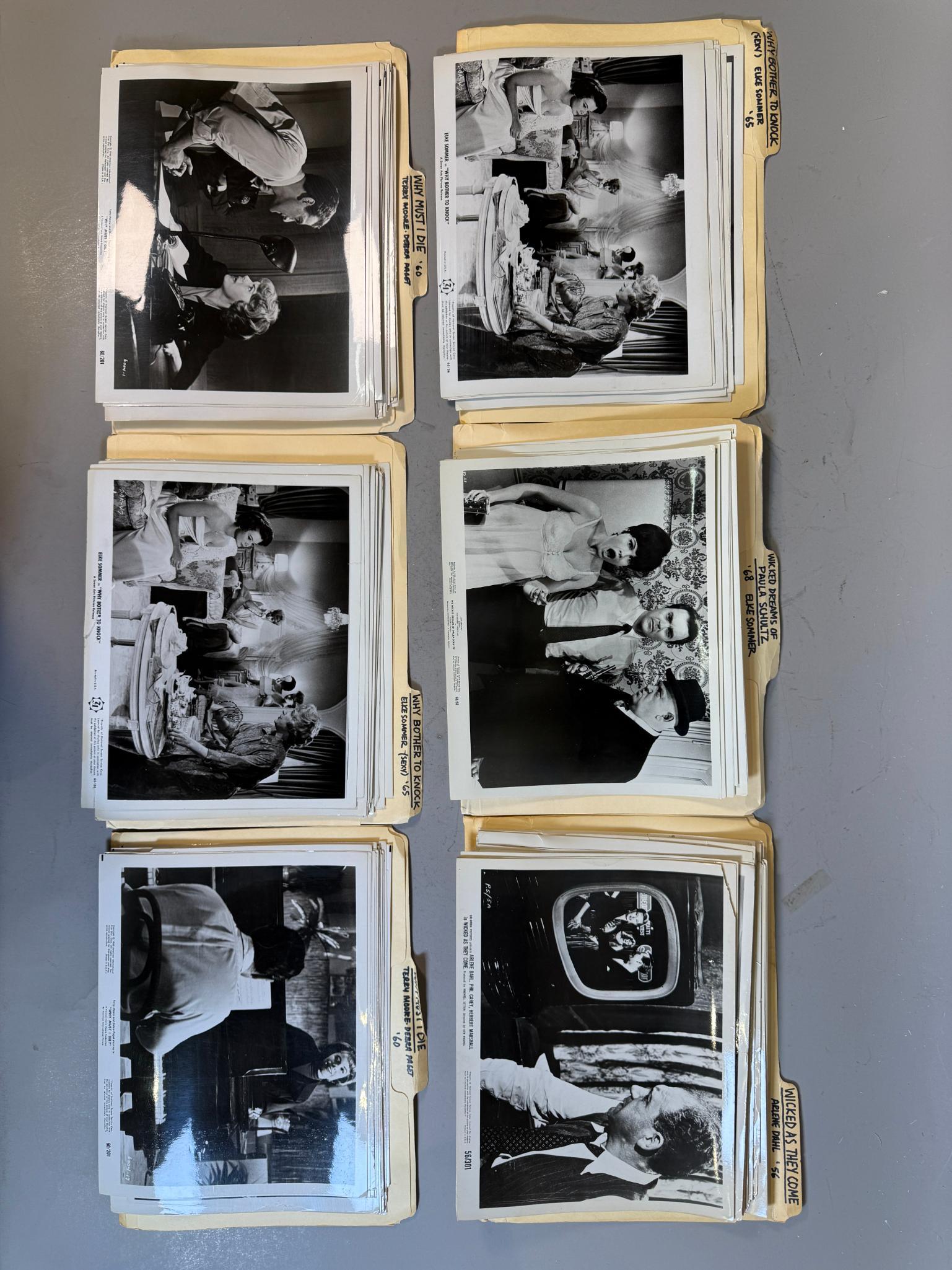 Lot 37537 - A Collection of Vintage Black and White Movie Publicity ...