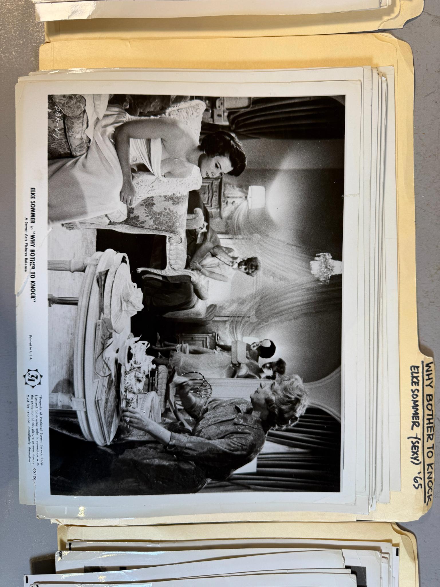 Lot 37537 - A Collection of Vintage Black and White Movie Publicity ...