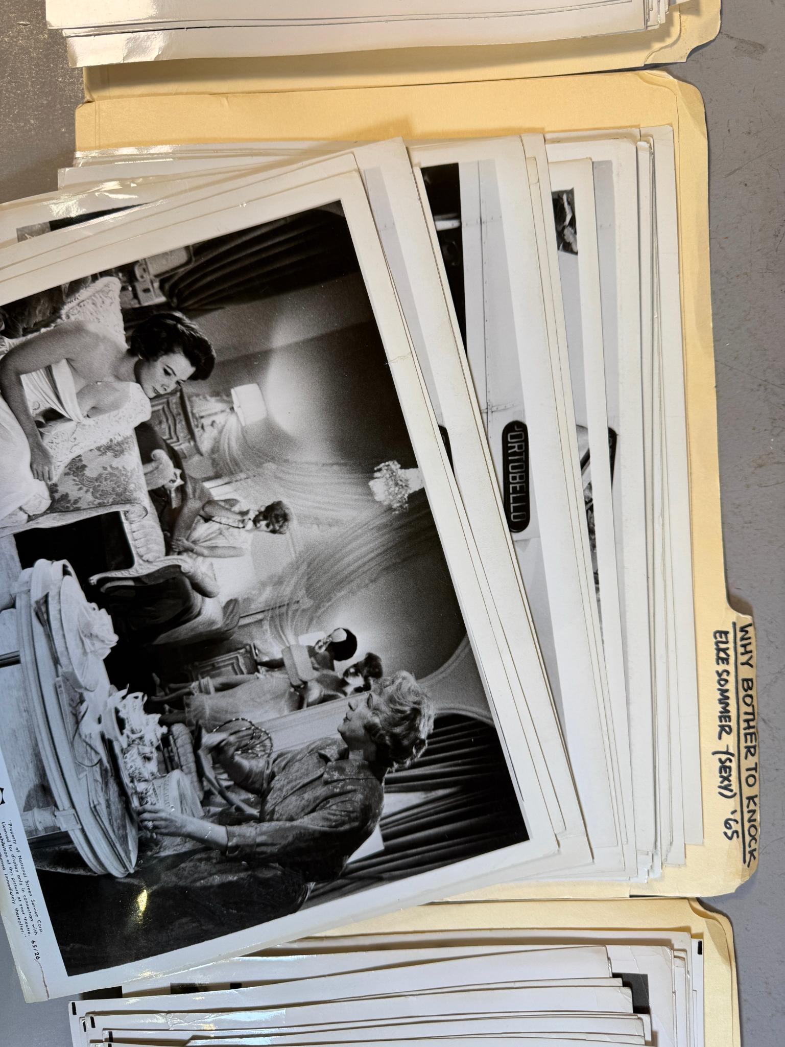 Lot 37537 - A Collection of Vintage Black and White Movie Publicity ...