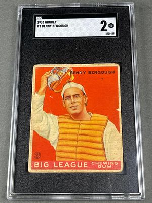 Lot 34756 - Benny Bengough, St. Louis, card 1!, SGC, Goudey 1933, good ...