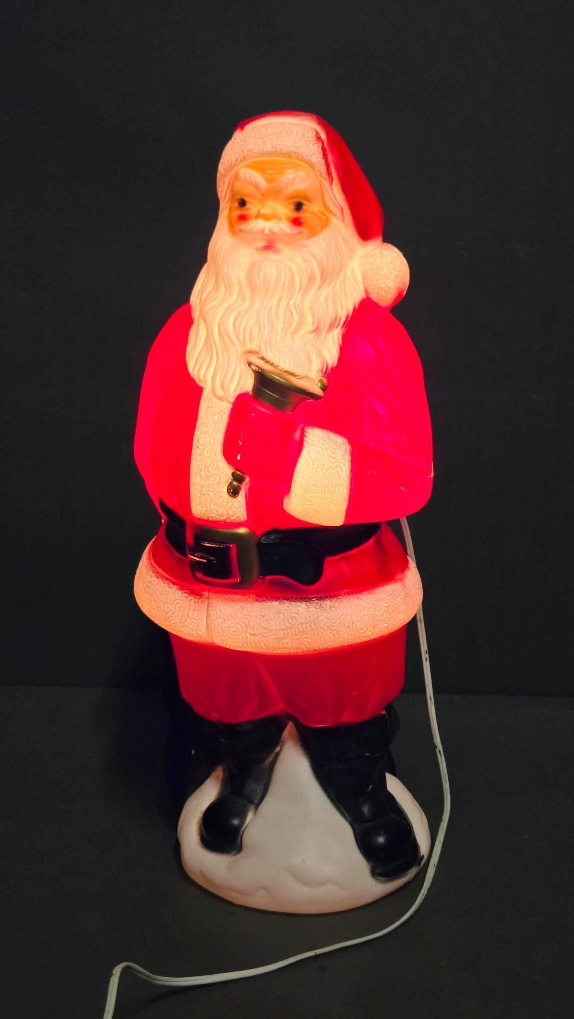 Lot 35437 - Vintage Empire Plastic Corp. Illuminated Santa Claus Blow ...