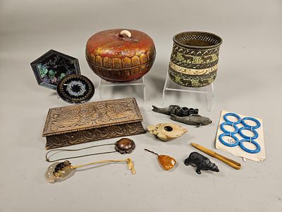 Lot 35860 - A Group of East Asian and Middle Eastern Decorative Objects ...