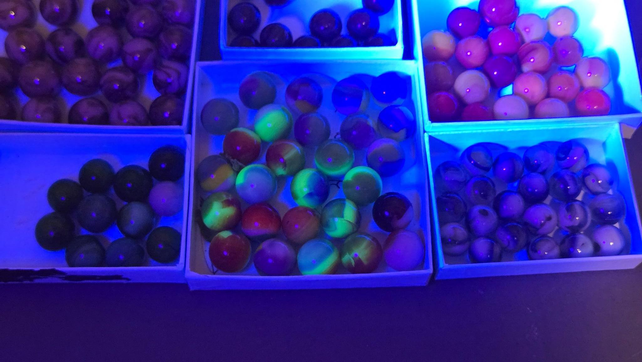 Lot 35641 - A Collection of Glass Marbles, including Cadmium and UV ...