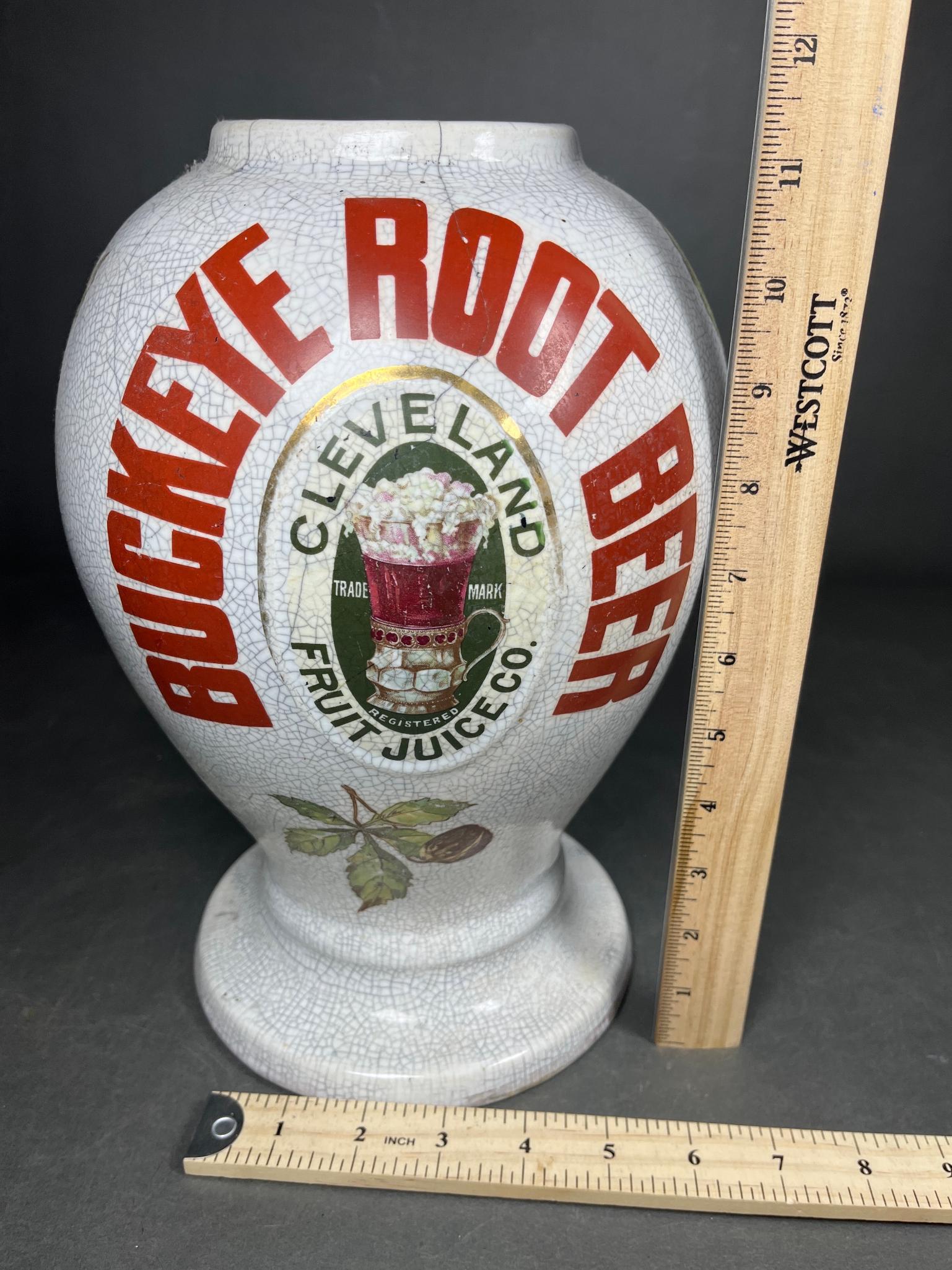 Lot 5069S - Buckeye Root Beer Ceramic Syrup Dispenser | Burns Auction ...