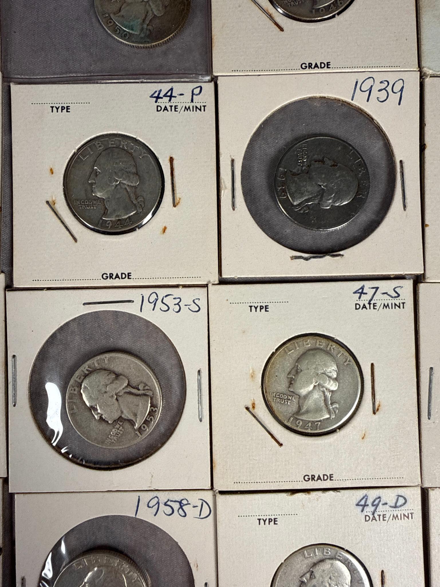 Lot 5086 - A Collection of Silver Washington Quarters | Burns Auction ...