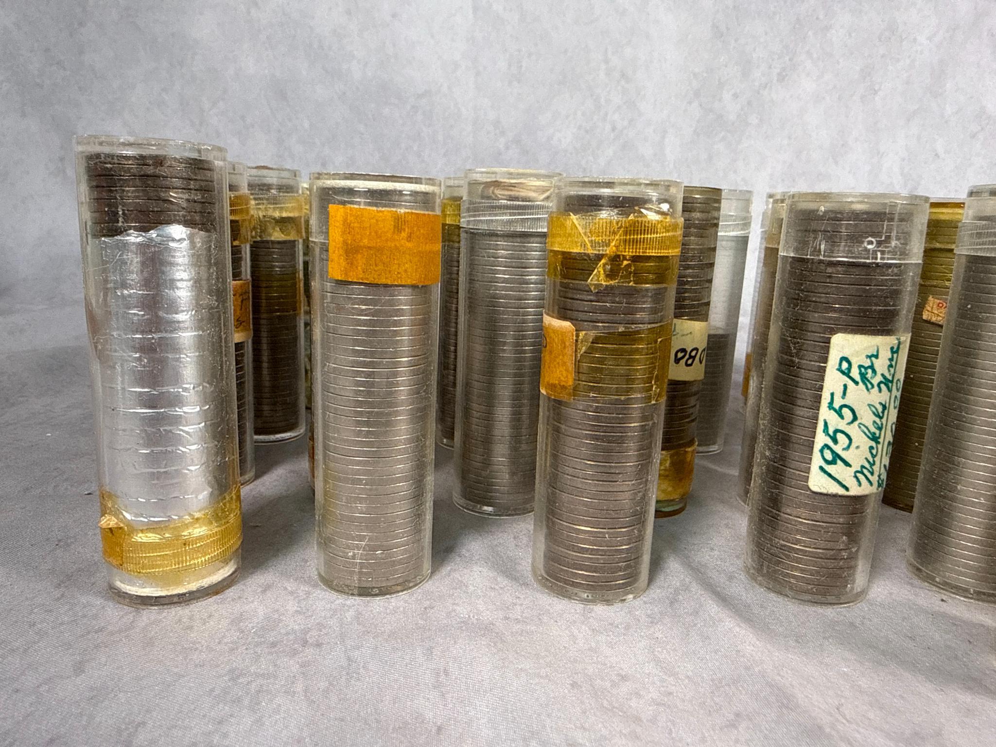 Lot 5118 - A group of Rolls and Tubes of US Jefferson Nickel coins ...