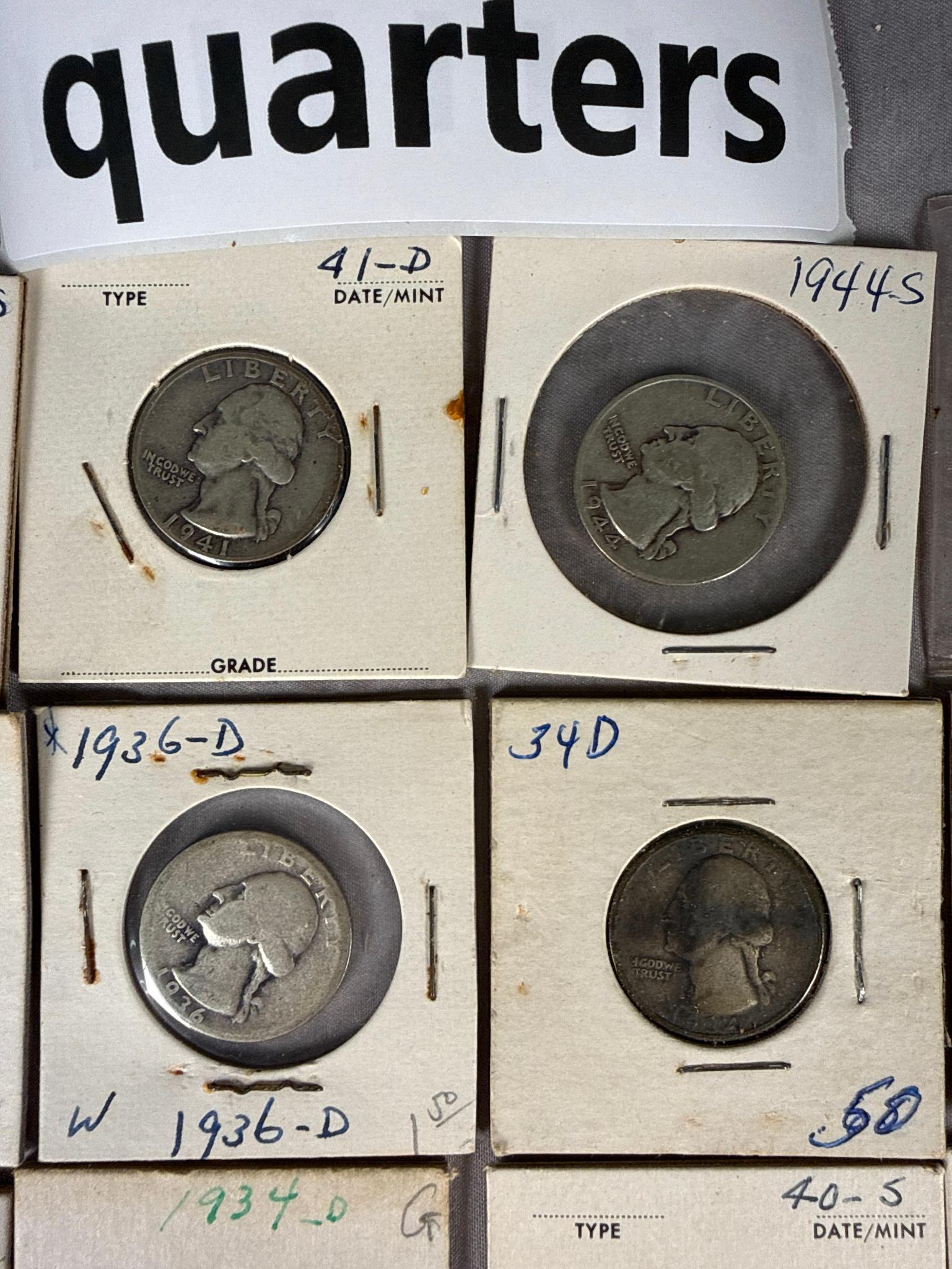 Lot 5169 - A Collection of 30 United States 90% Silver Washington ...