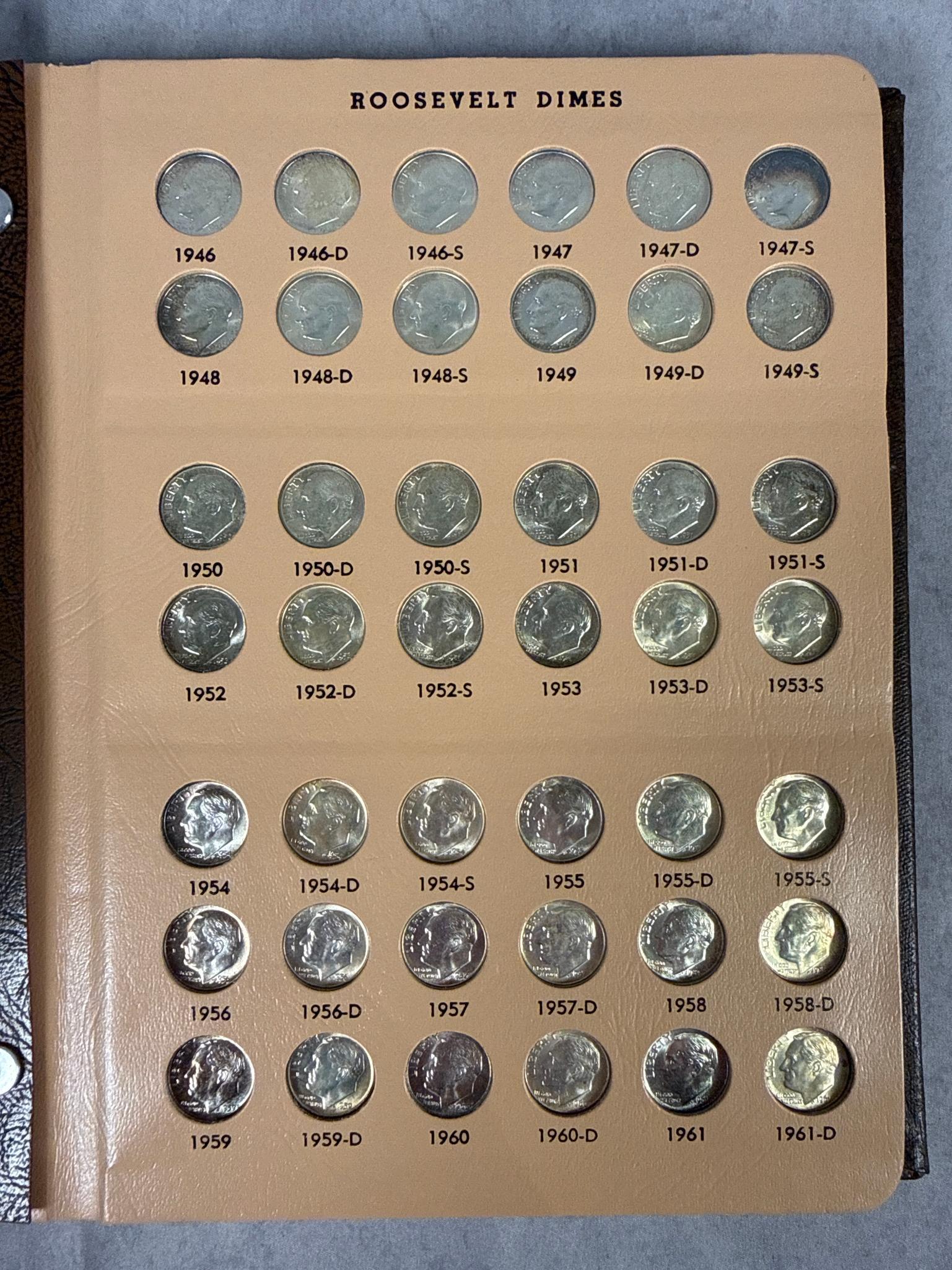 Lot 5372 - Dime Collection Album Including Proof & Silver Dimes | Burns ...