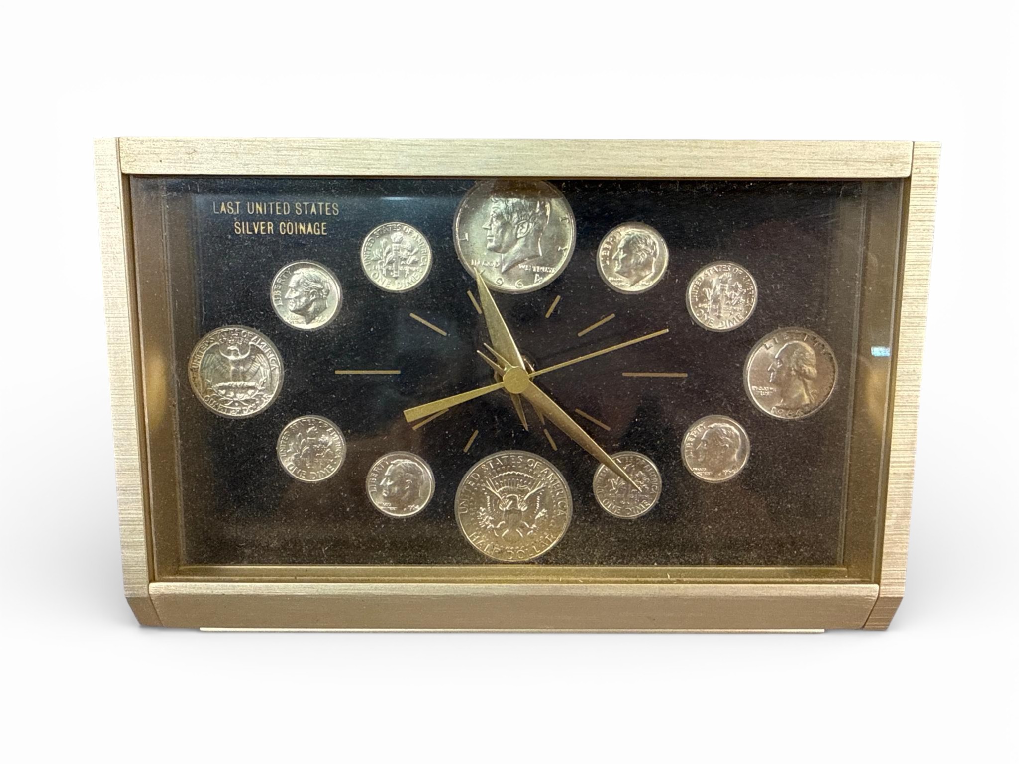 Lot 5484 - Vintage Ambassador Numismatic Coin Clock, Last US Silver ...