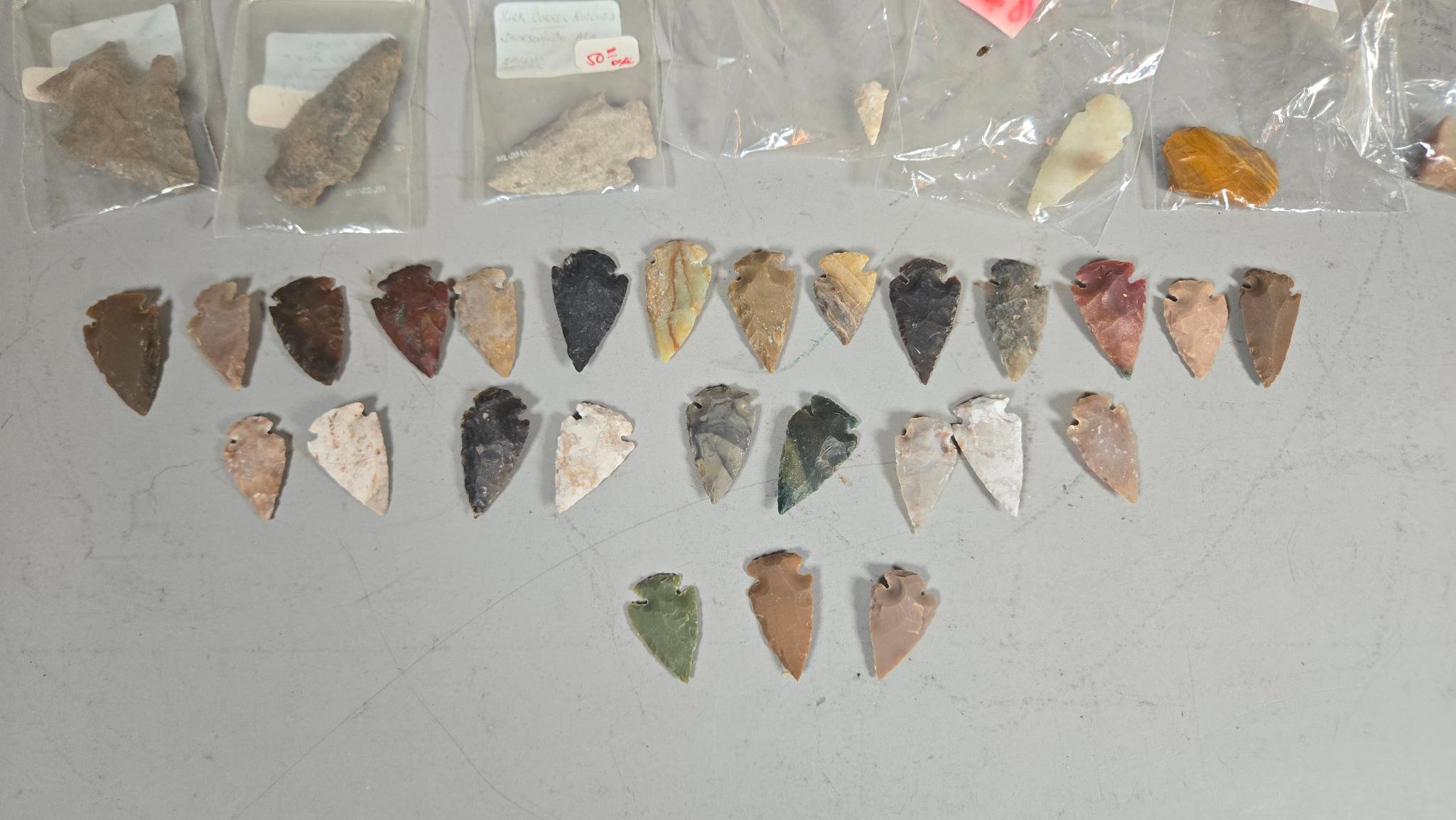 Lot 6210 - A group of Items: Native American Style Lithic Artifacts and ...