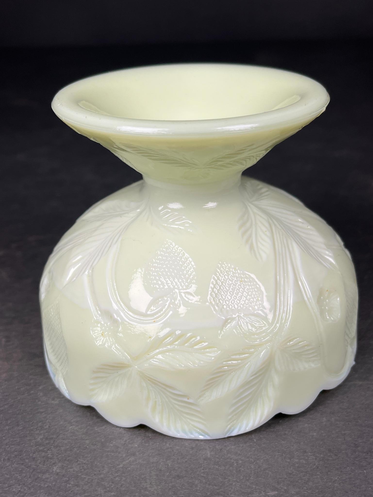 Lot 6427 - Mosser Glass Miniature Custard Uranium Punch Bowl Set ...