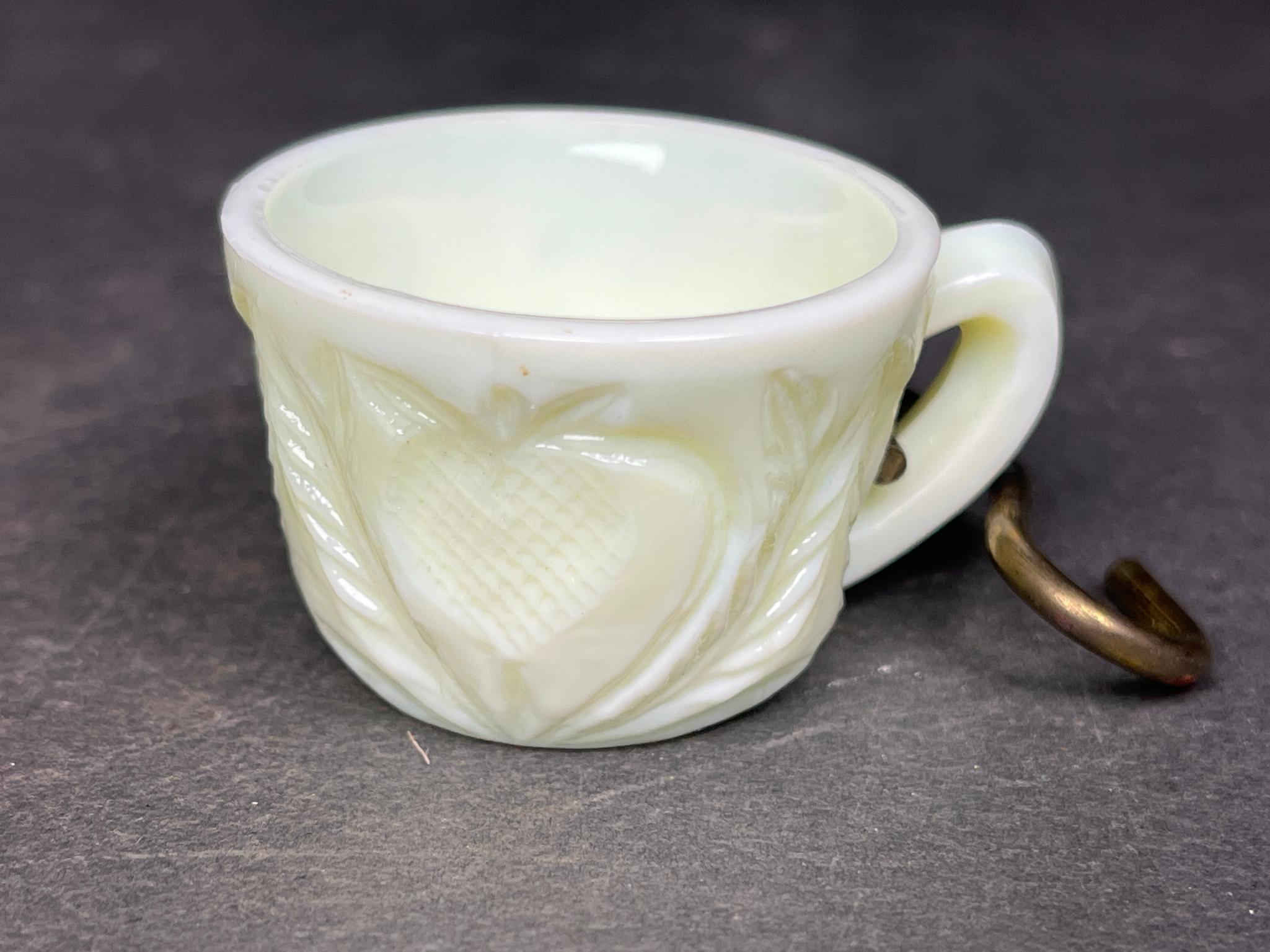 Lot 6427 - Mosser Glass Miniature Custard Uranium Punch Bowl Set ...