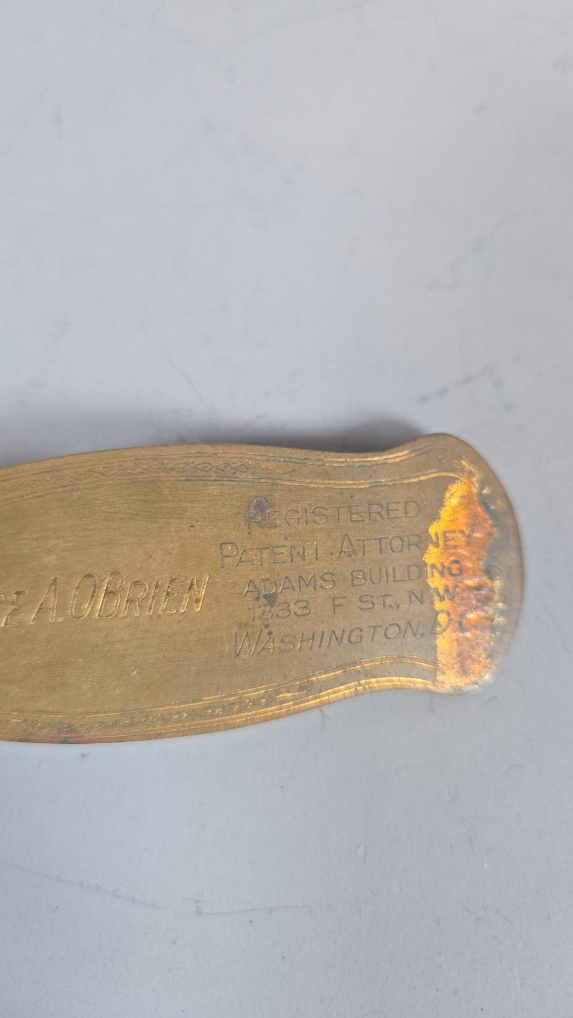 Lot 5141 - Vintage Advertising Letter Opener for Clarence A. O'Brien ...