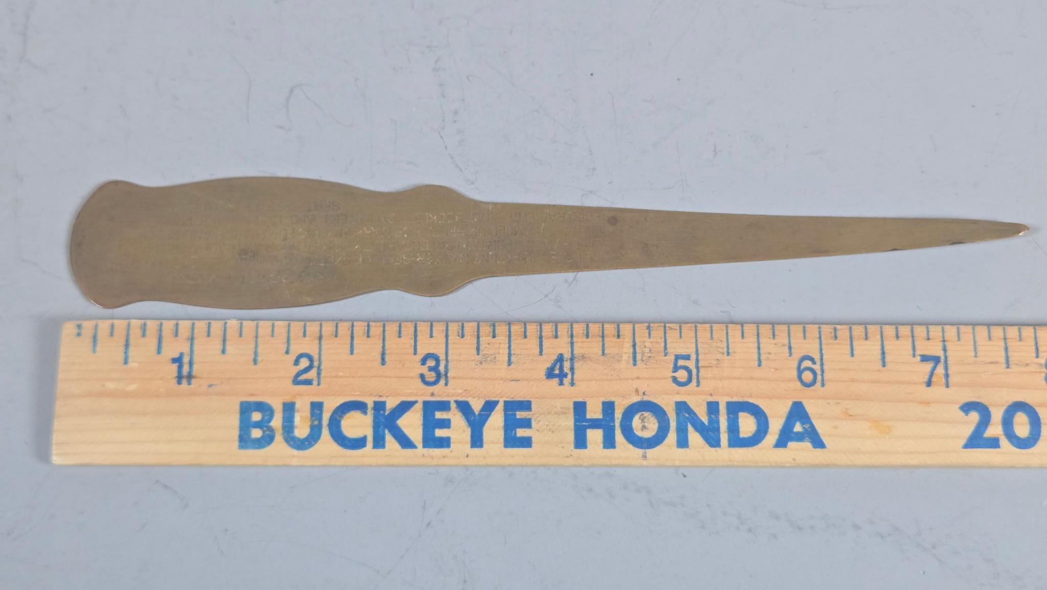 Lot 5141 - Vintage Advertising Letter Opener for Clarence A. O'Brien ...