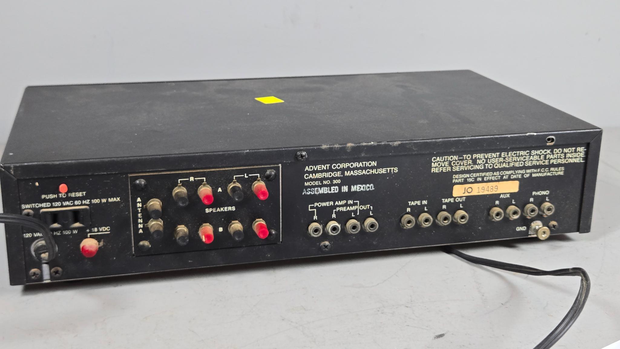 Lot 6237 - ADVENT Model 300 Receiver & Phase Linear Series Preamp ...