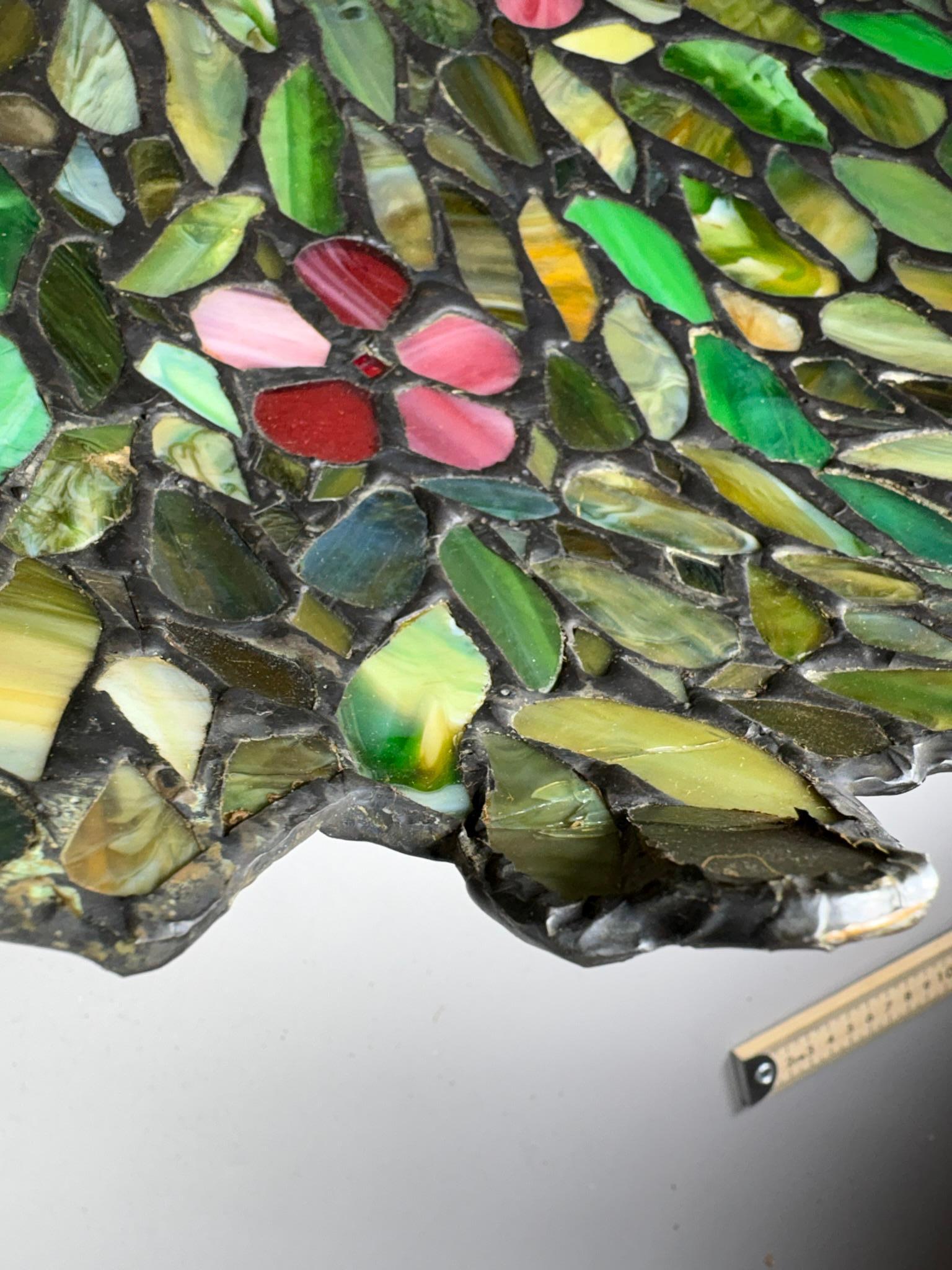 Lot 5199K - Early 20th c. Stained Glass Lamp Shade Copper Foil ...