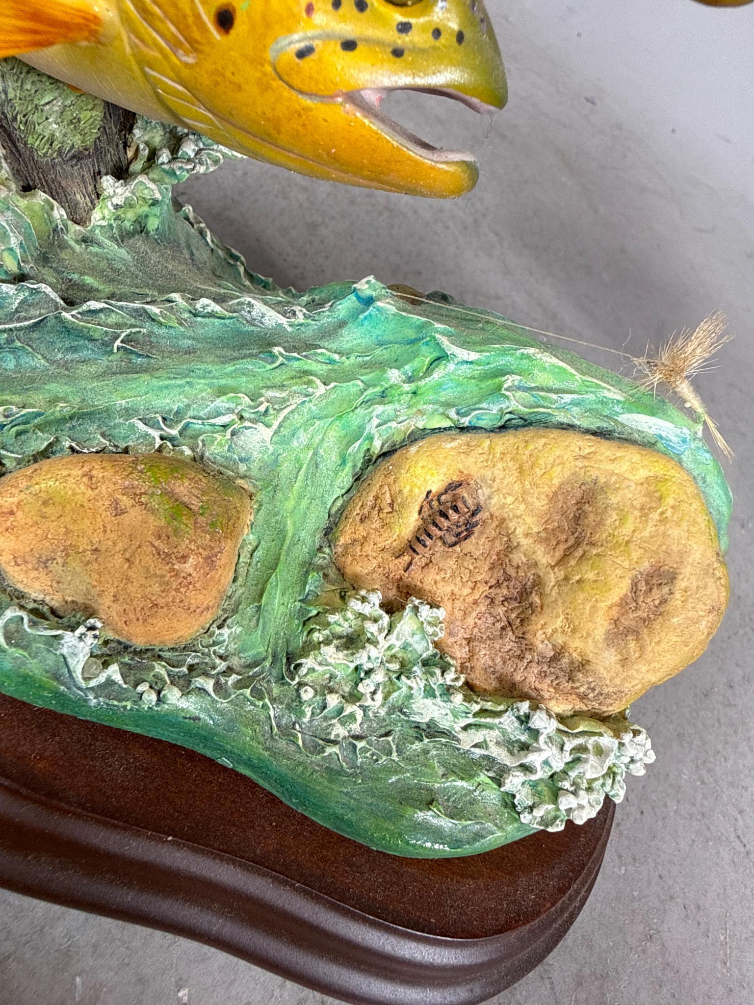 Lot 8670 - Danbury Mint Matching the Hatch Brown Trout Sculpture by ...