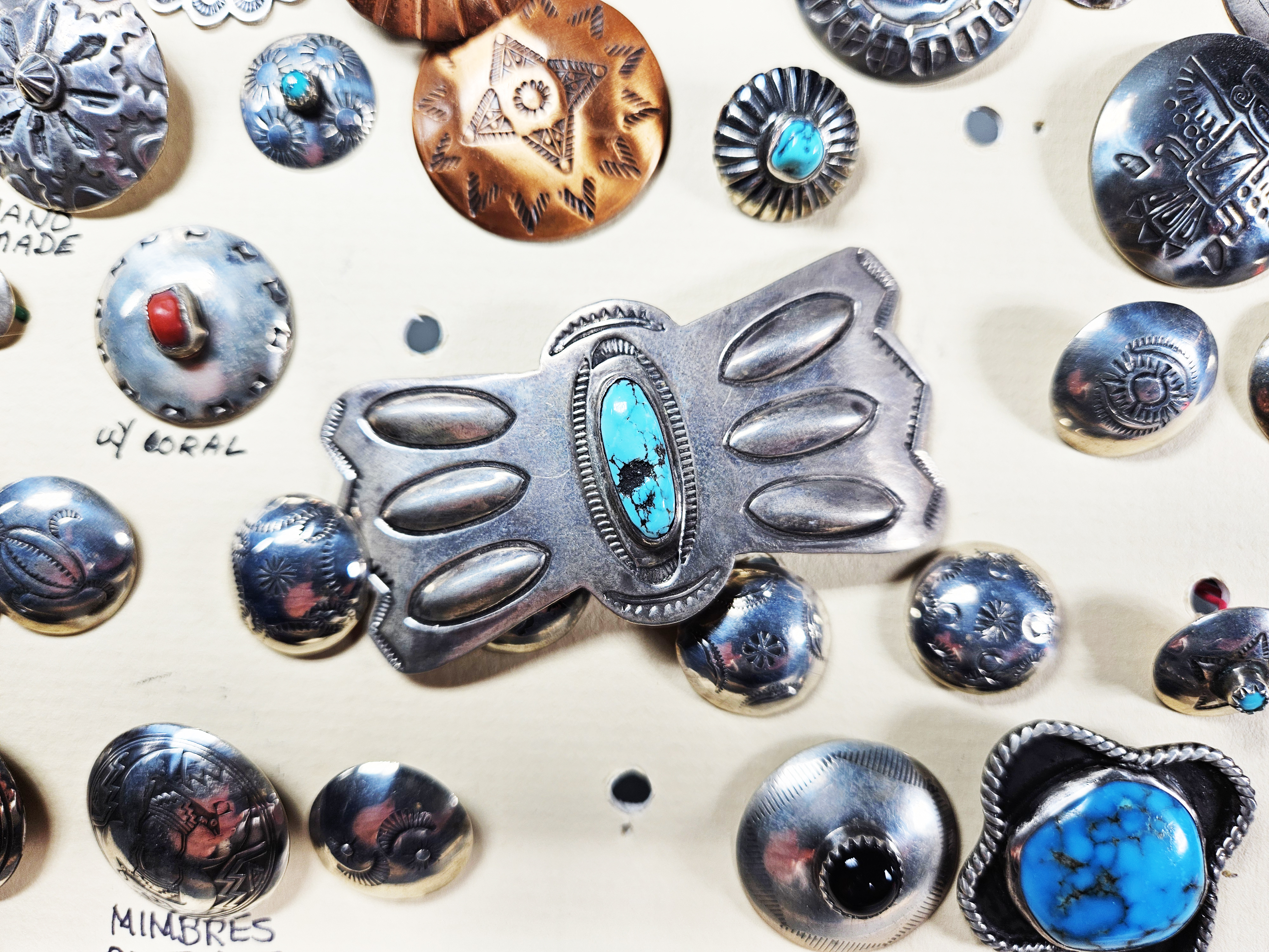 Lot 2014 - A Collection of Native American Style Silver and Copper Tone ...